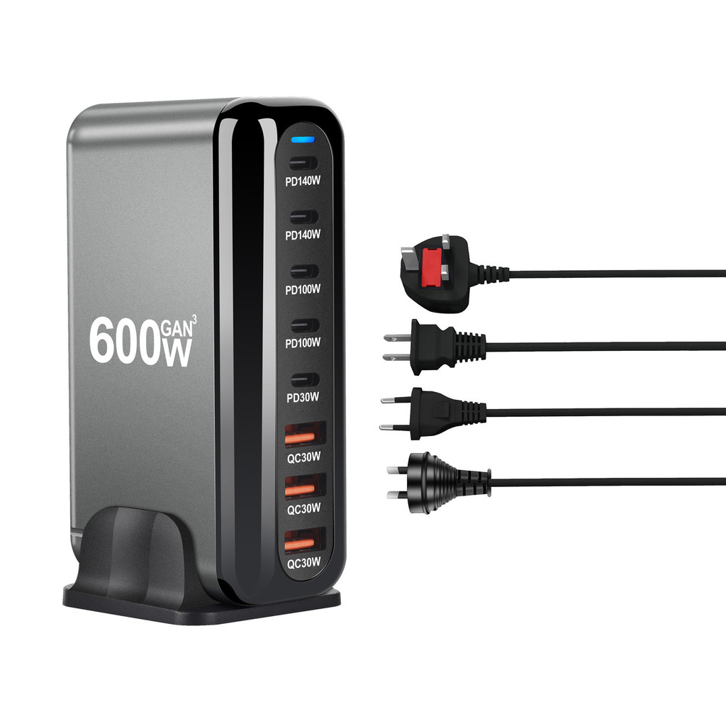 600W GaN PD Desktop Charger - 320W/440W/500W Multi-Power Fast Charging Adapter for Electronics ...