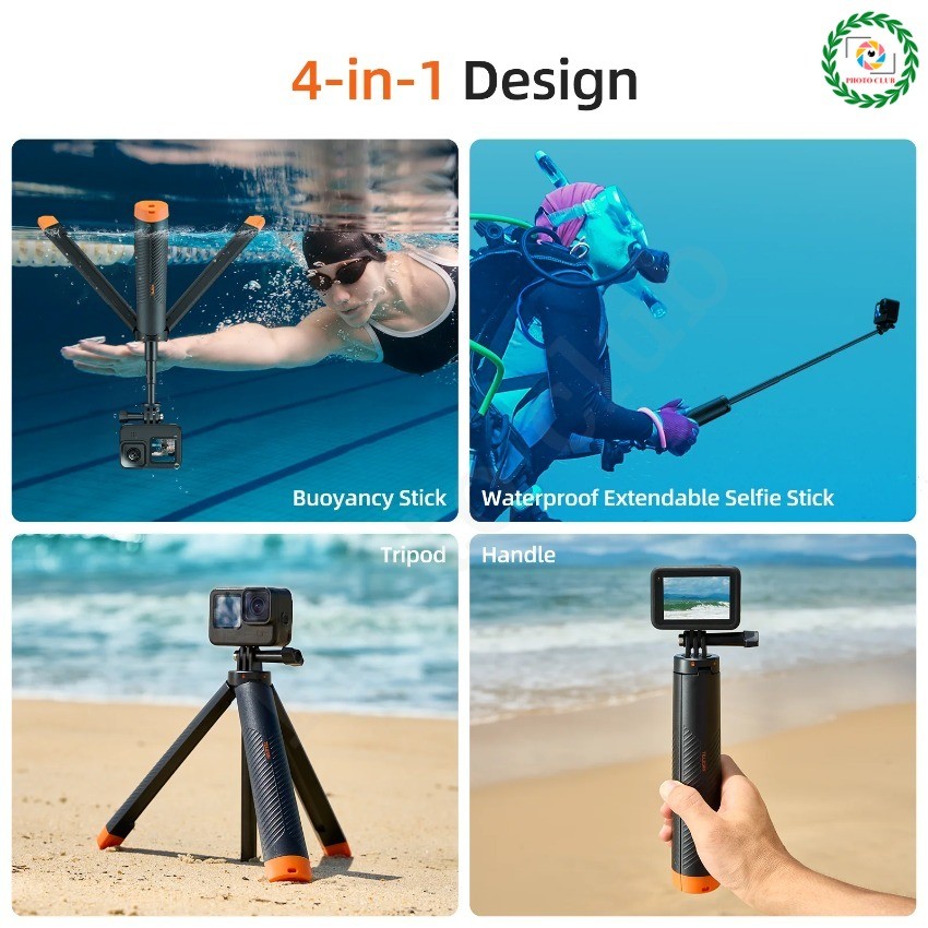 TELESIN Floating Selfie Stick Tripod For DJI Action 6/DJI Nano 360 ...