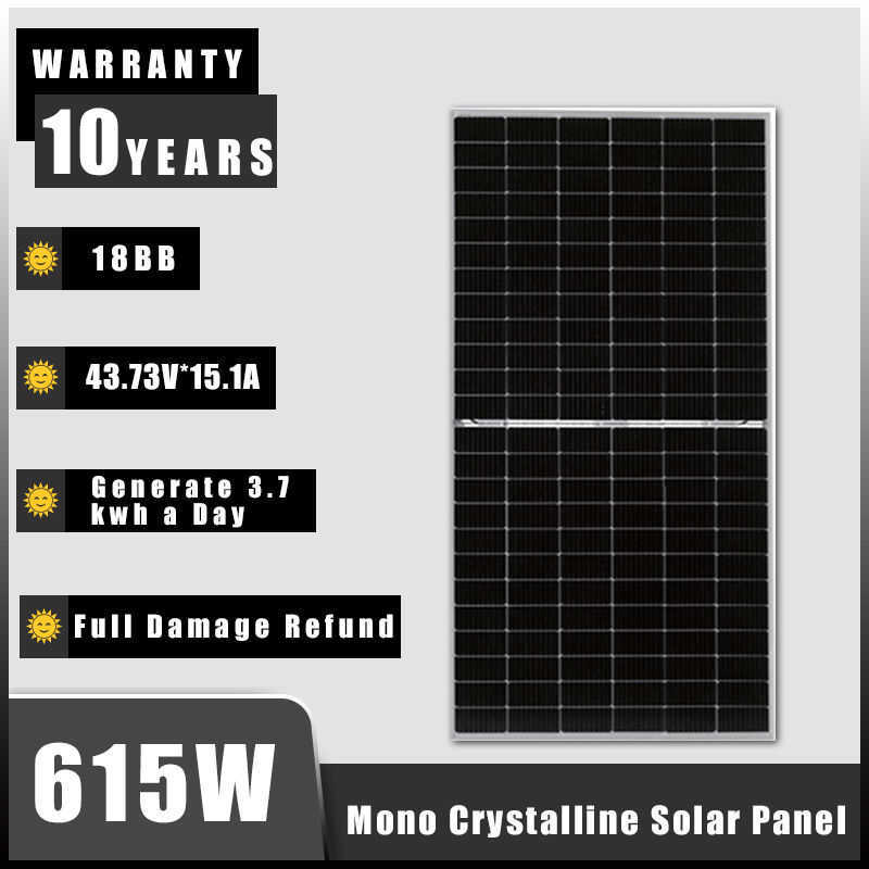 Solar Panel 【Dual Glass 600 Watts】New Monocrystalline Silicon 600W Full ...