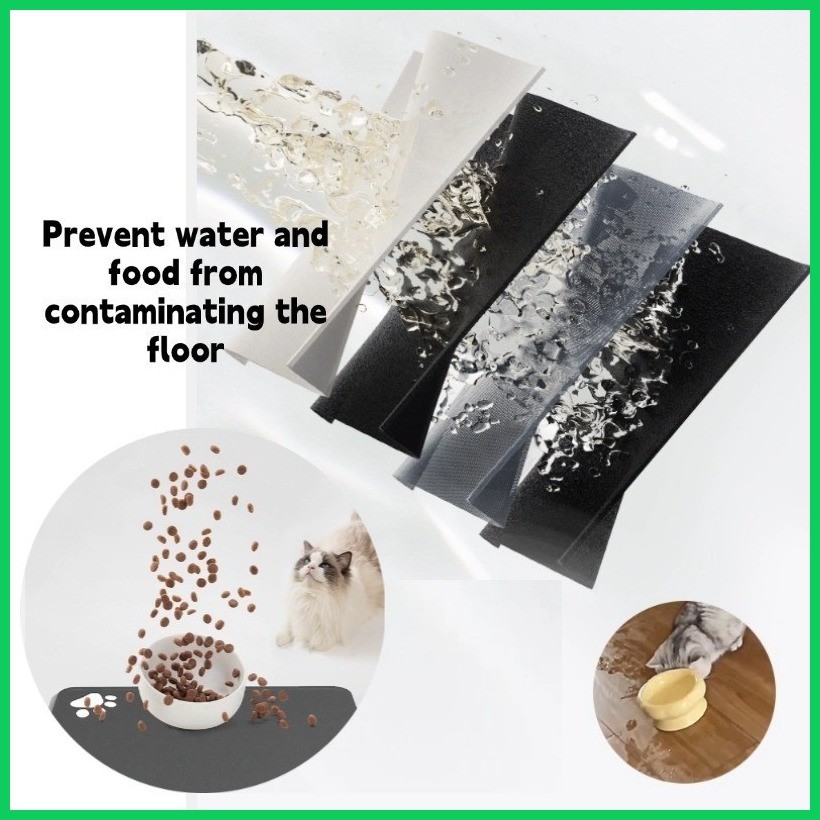 Pet Feeding Splash Proof Mat Non-slip Dog Food Tray Mat Water ...