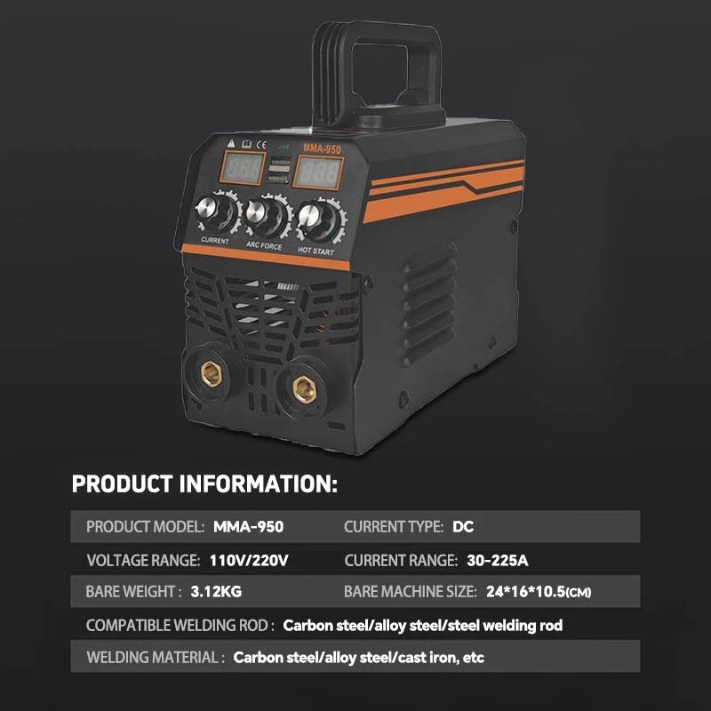 Portable Welding Machine MMA-950 Inverter Arc IGBT Technology Digital ...