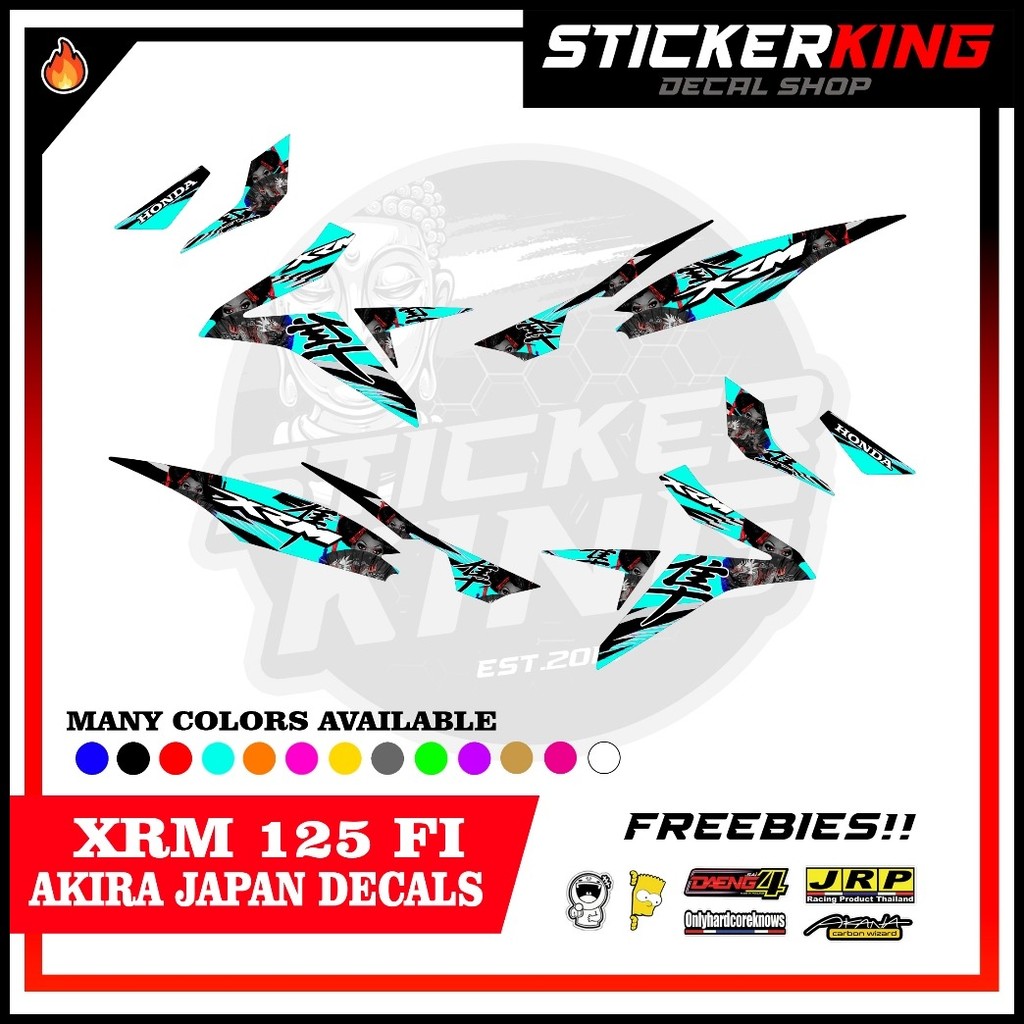 XRM 125 FI Akira Japan Decals with Freebies Thailand Indo Malaysian ...