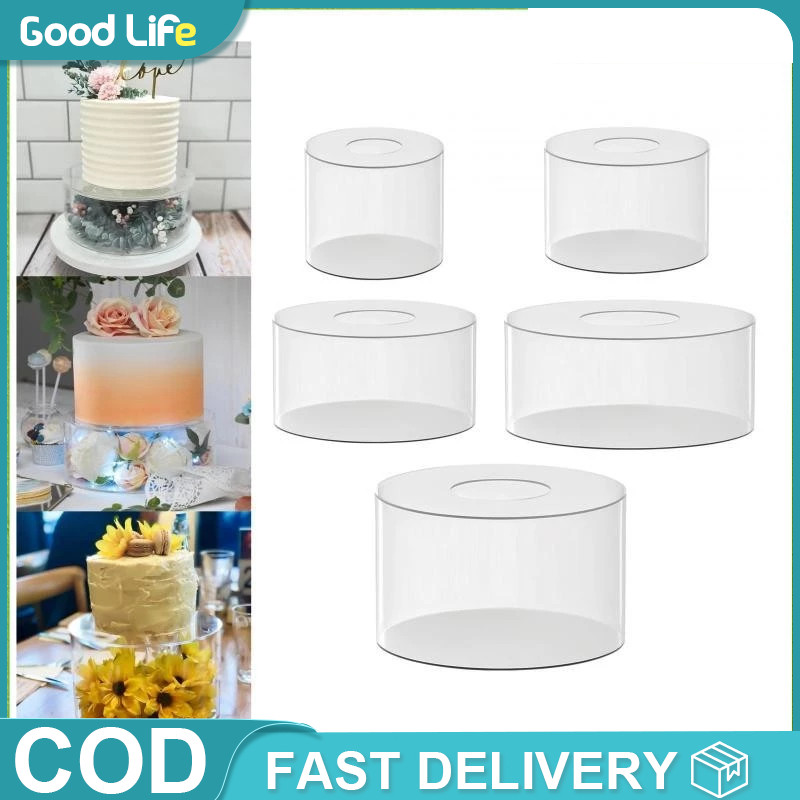 Cake Separator Fillable Acrylic Cake Spacer Cake Stand Party with LED ...