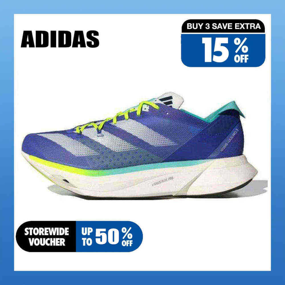 Original Specials Adidas Blue Sneakers ID3614 Adizero Adios Pro 3 Men's ...