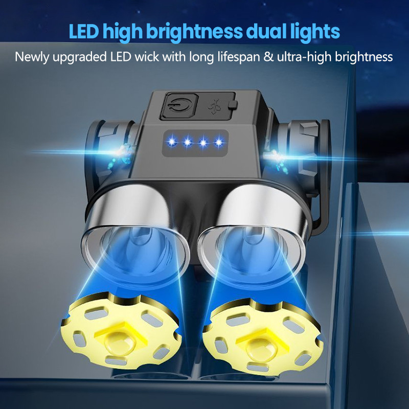 3 in 1 Bicycle Light Waterproof USB Rechargeable Bicycle Light Set ...