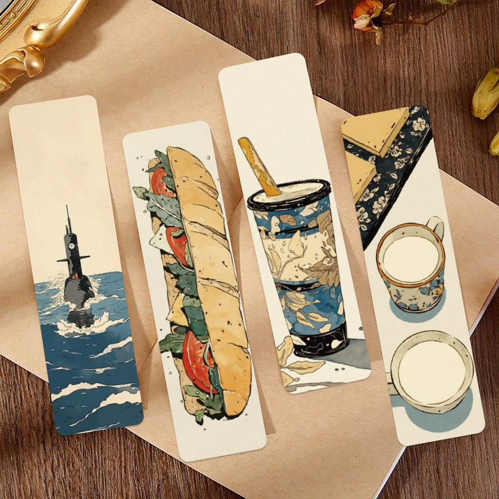 30pcs Cartoon Retro Food Bookmarks DIY Creative Decorations Small for ...