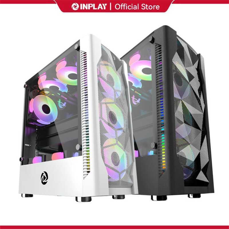 Inplay Meteor 03 Mid Tower PC Tempered Glass Gaming Computer ATX ...