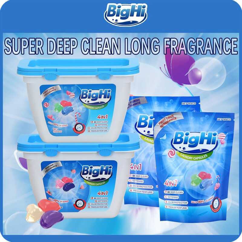 4 IN 1 Bighi Beads Liquid Capsule Washing Machine Powder Soap Perfume ...