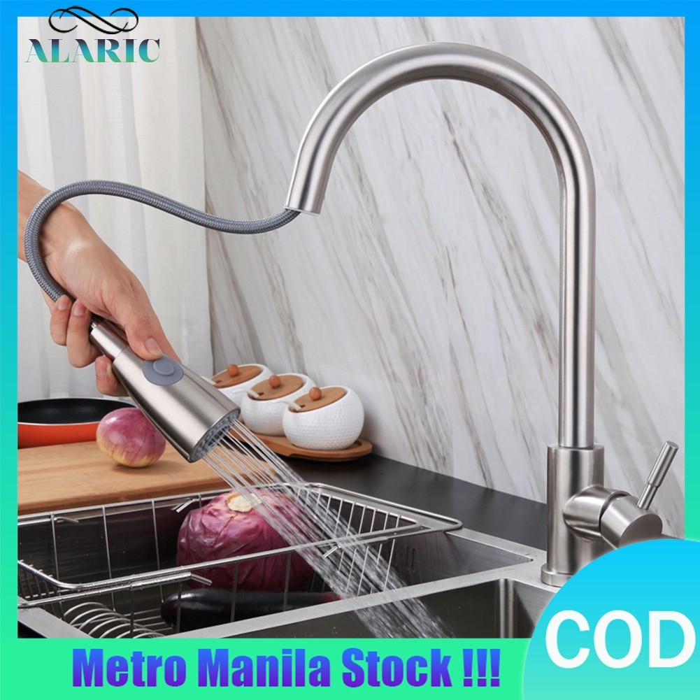 ph Pull Out Kitchen Faucet SUS304 with Sprayer Sink Rotating 360 ...