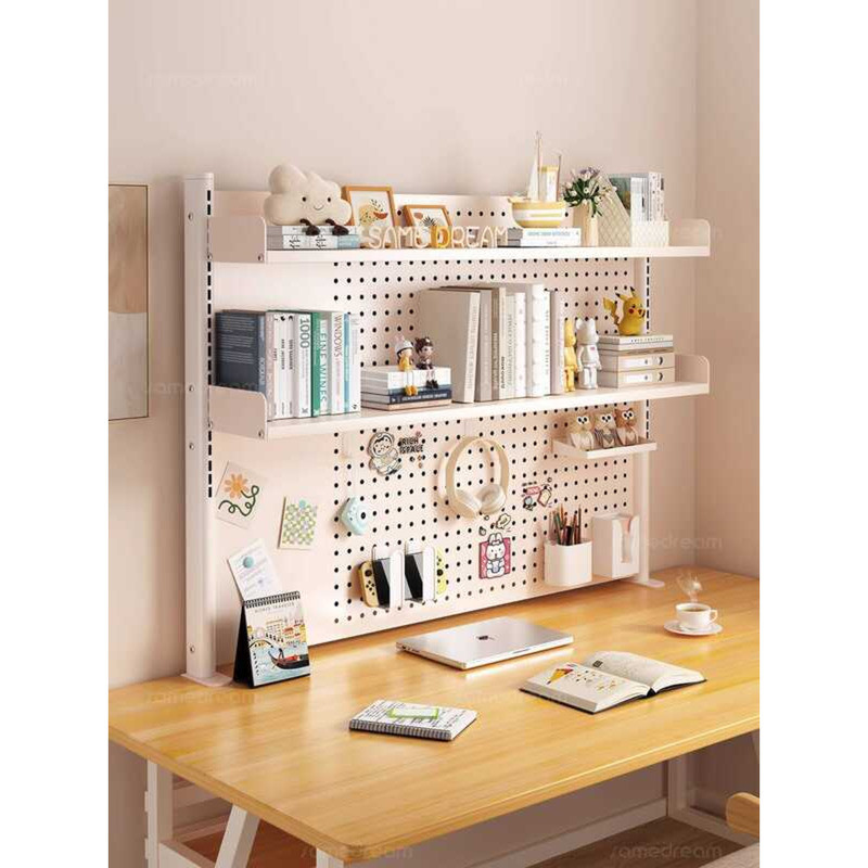 Sanmeng Desktop Pegboard Storage Rack Multi-layer Bookshelf Standing ...