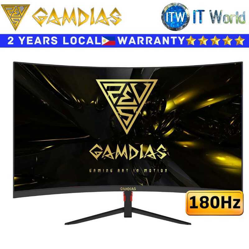 8 Itw | Gamdias Curved Gaming Monitor 24" 180Hz / 1920X1080 FHD VA ...