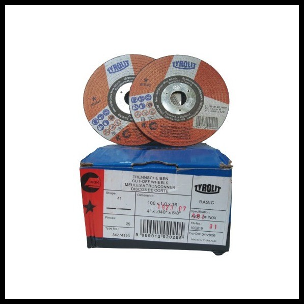 TYROLIT Cutting Disc "4 ( 25 PCS ) | Shopee Philippines