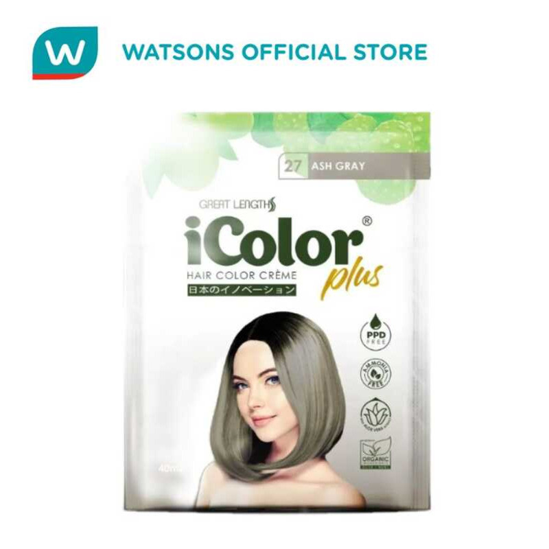 ICOLOR Plus Shampoo Hair Color Creme Ash Gray 40Ml 3E4 | Shopee Philippines