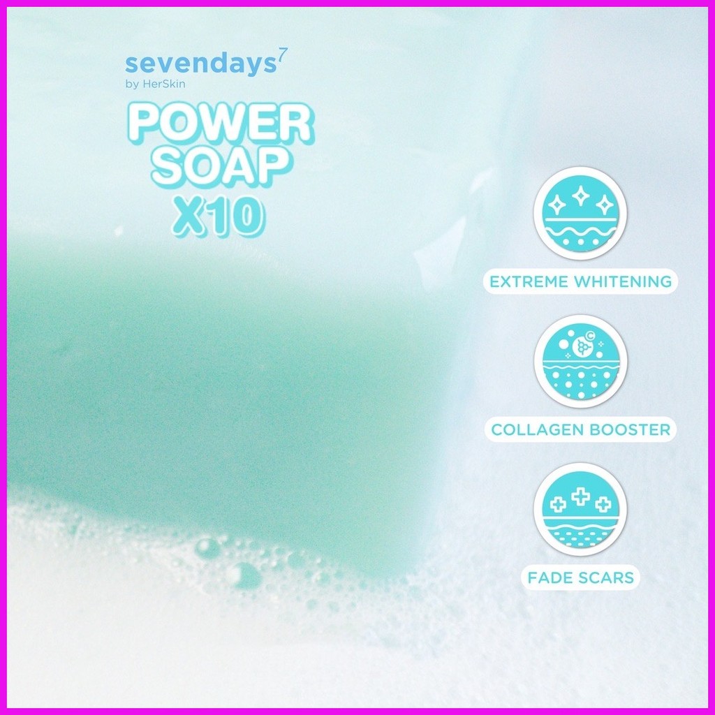 ۩ Her Skin Sevendays Seven Days 7 Days Power Soap x10 Extreme Whitening ...