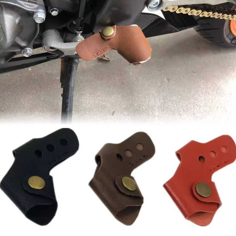Motorcycle Retro Modified Gear Shift Cover Leather Shift Cover Shoe ...