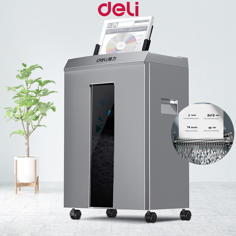 Deli 30L Paper Shredder Machine 16 Sheets Paper Feeder Heavy Duty ...