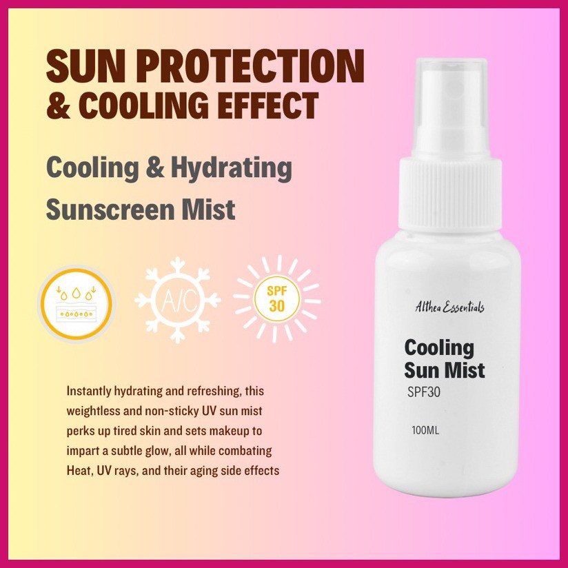 100ml COOLING EFFECT Sunblock Sunscreen Mist Spray OUTdoor Indoor Make ...