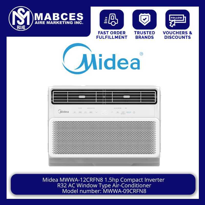 Midea Mwwa-12Crfn8 1.5Hp Compact Inverter R32 AC Window Type Air ...