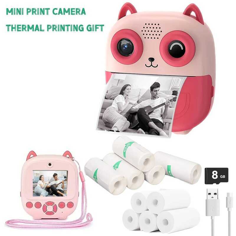 Shape Cute Instant Print Camera, 1080P HD Dual-Lens Camera Instant ...