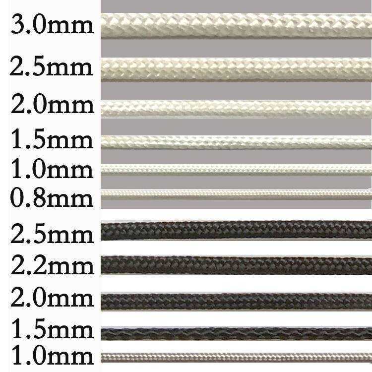 Nylon Braided Fine Line Rope 1Mm 2Mm 3Mm Black White For Blind Curtain ...