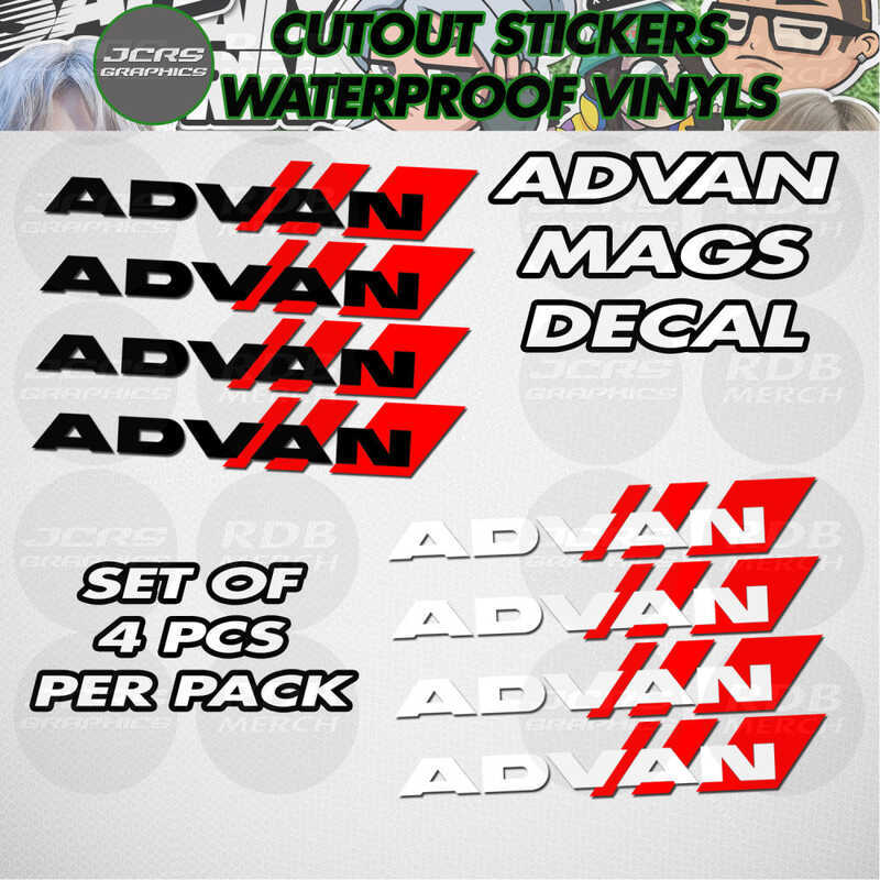 B Advan Racing Mags Decal 4Pcs Car Sticker Waterproof Cutout Vinyl ...