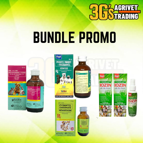 [3G AGRIVET] BUNDLE PROMO NEMATOCIDE 15ML+VERMIFUGE 60ML+IOZIN SPRAY+LC ...