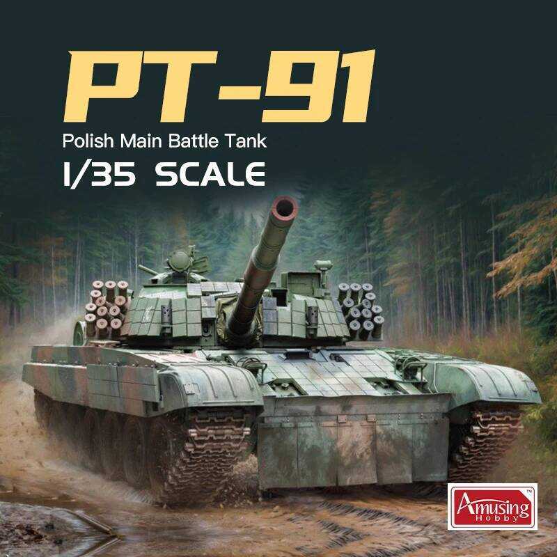VCH Amusing Hobby 35A069 1/35 PT-91 Polish Main Battle Tank Scale Model ...