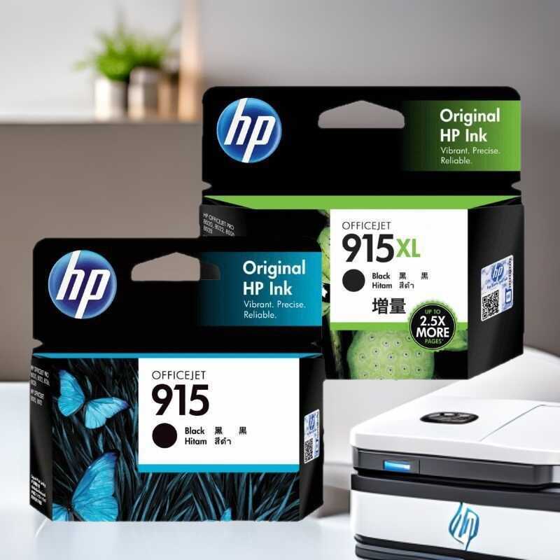 Original HP 915 Ink Cartridge hp8020, 8018 Printer Office Black Color ...