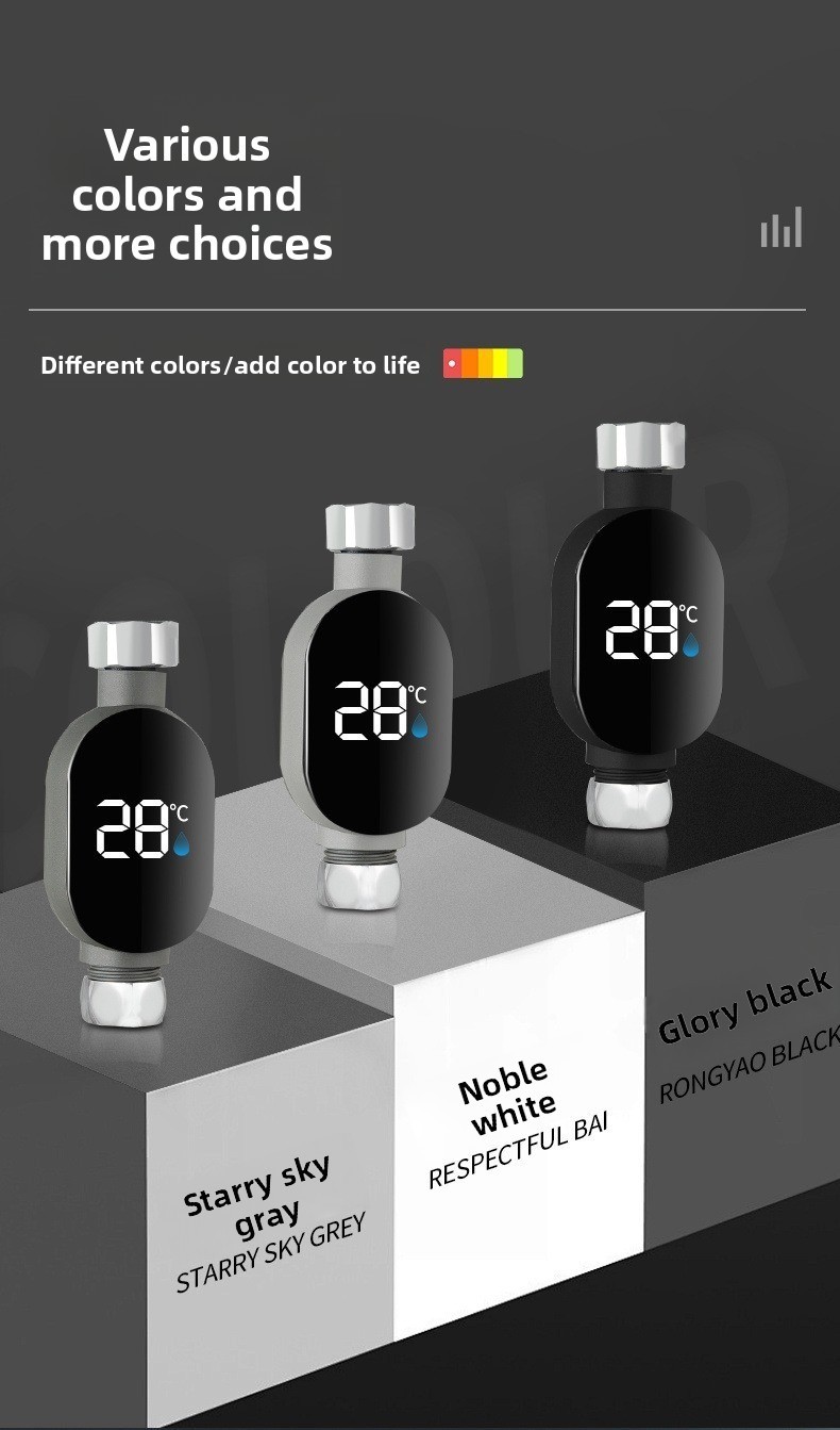 Shower head external LED display water temperature display accessories ...