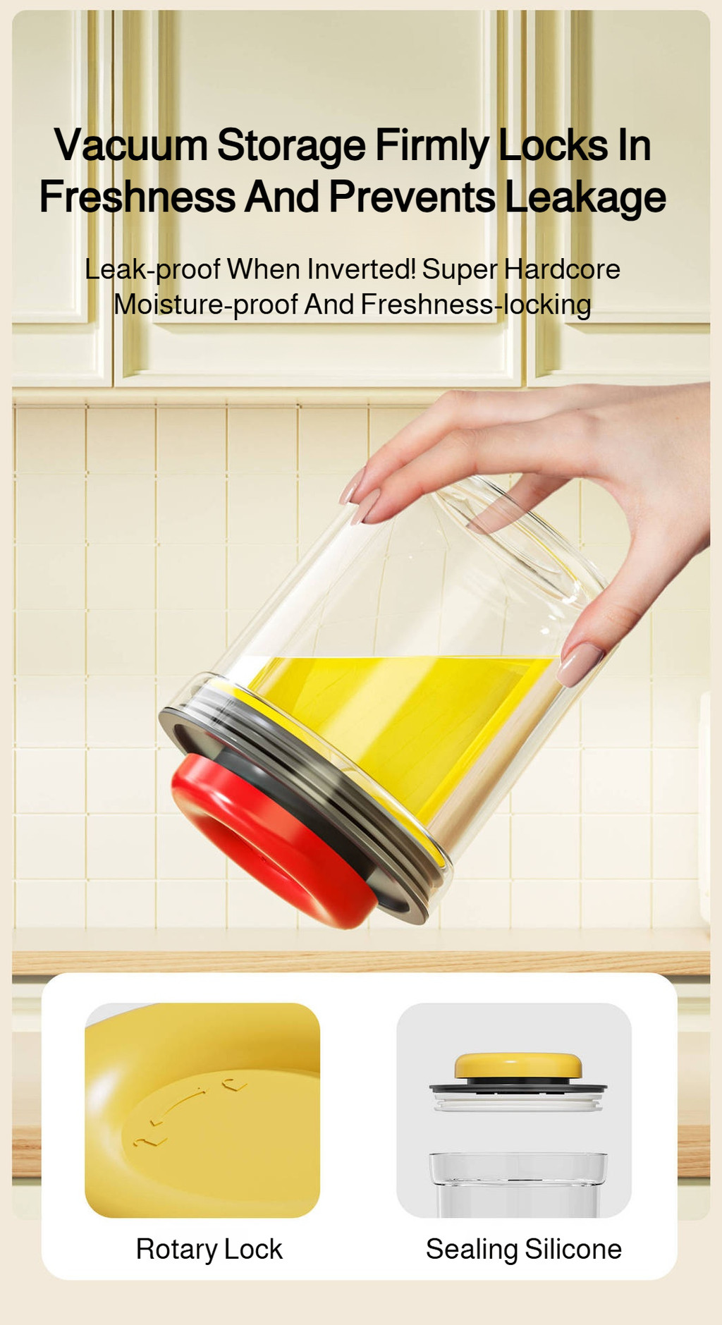 【COD/Sealed And Ant-proof/Space-Saving】Press-Type Grain Storage ...