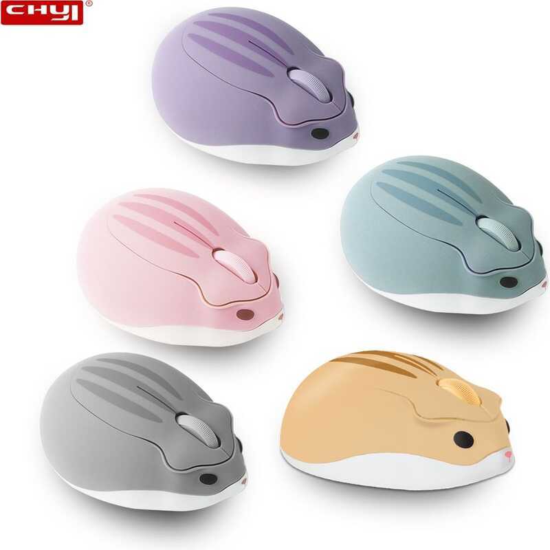 CHYI Cute Cartoon Hamsters Wireless Optical 2.4G USB Ergonomic Mini 3D ...