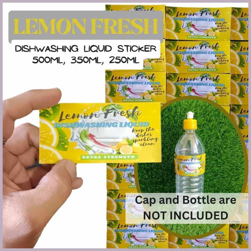 ∆ BRCos 24 Pcs Generic Sticker Label For Dishwashing Liquid Plastic ...