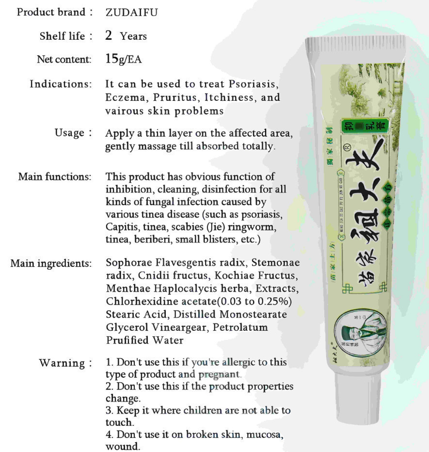 Zudaifu Original Cream ointment | Effective for Skin Allergy Psoriasis ...