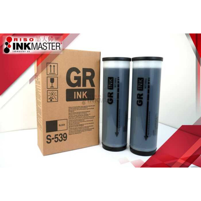 2Pcs GR Ink Black 1000Ml For Gr/Ra/Rc Risograph Machines By Risos ...