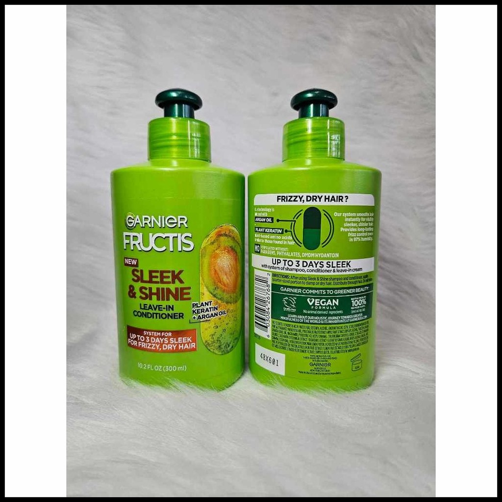 GARNIER Fructis Sleek & Shine Leave-in Conditioner 300 ML | Shopee ...