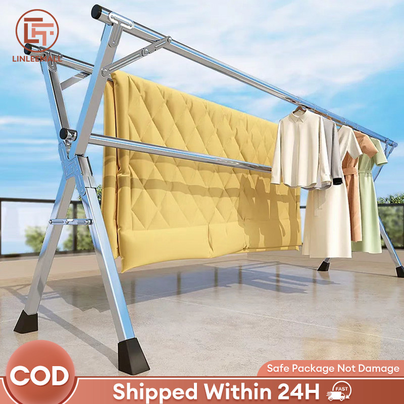 120-240cm Double Poles Sampayan Stainless Steel Clothes Drying Rack ...