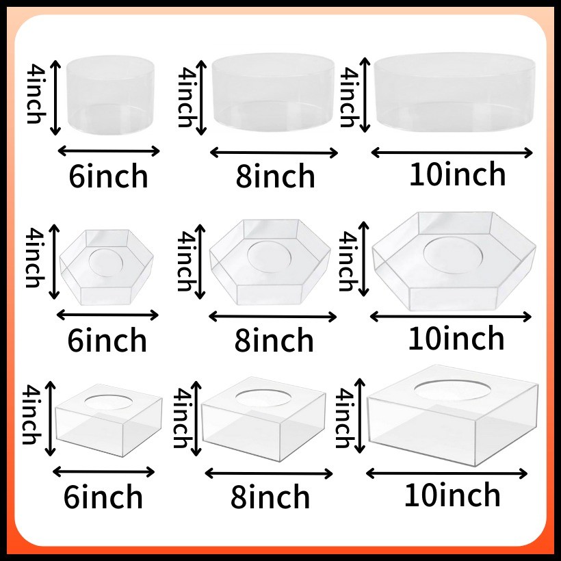 Cake Separator Fillable Acrylic Cake Spacer Transparent | Shopee ...