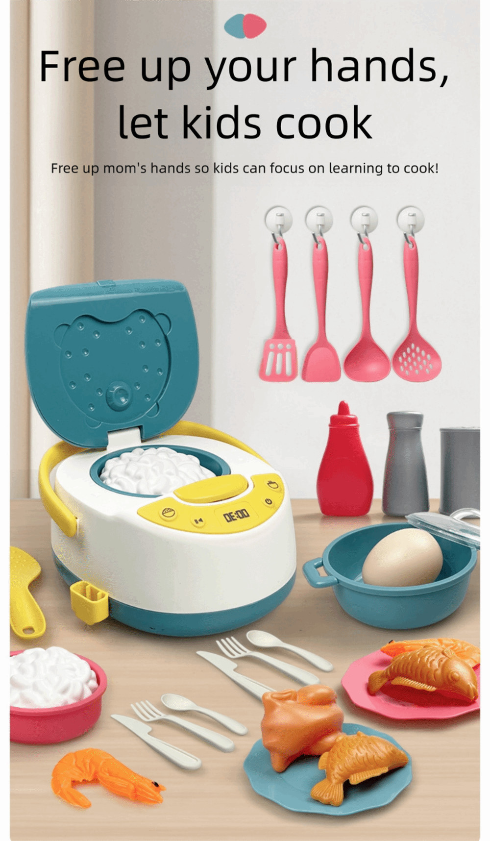 2026 Multicolor Kids Cooking Playset Plastic Microwave Playing House ...