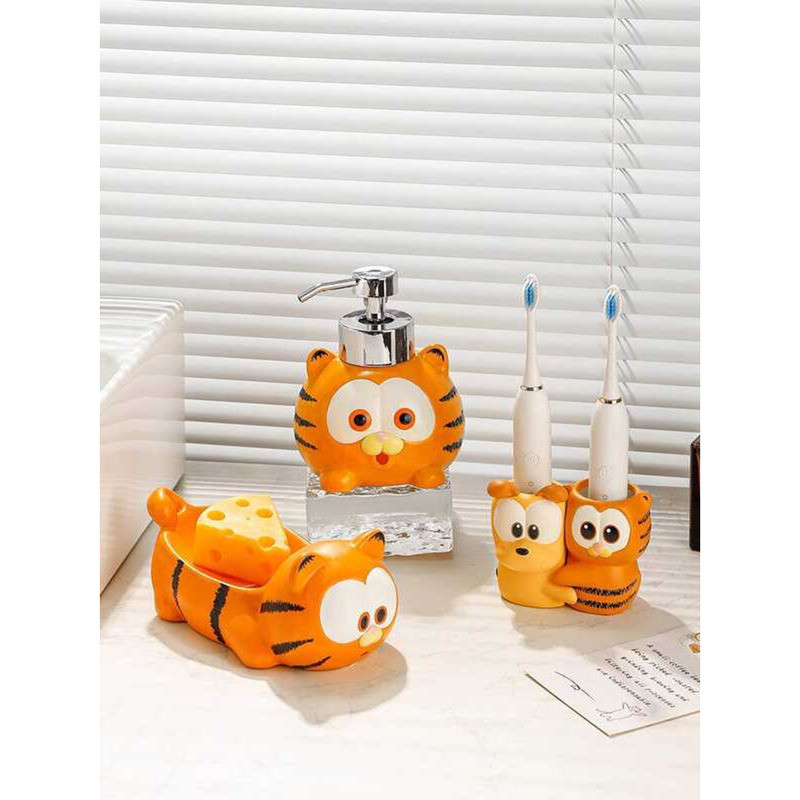 High-end New Garfield Cat Merchandise Couple Children's Bathroom Cute ...