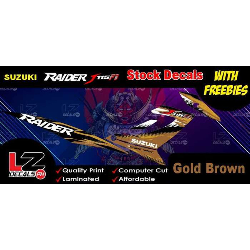 Suzuki Raider J 115 Fi Stock Decals / Stickers With Freebies | Shopee ...