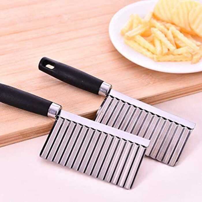 2 Pieces Vegetable & Fruit Wavy Crinkle Cutting Tool Salad Chopping ...