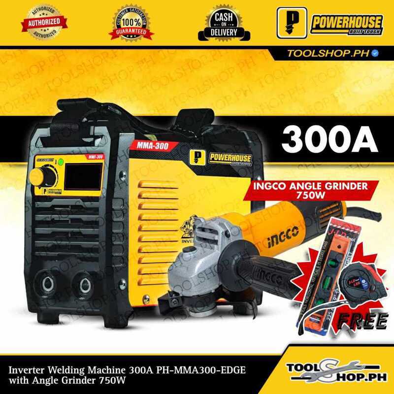 Powerhouse EDGE Inverter Welding Machine 300A With Ingco Grinder 750W ...