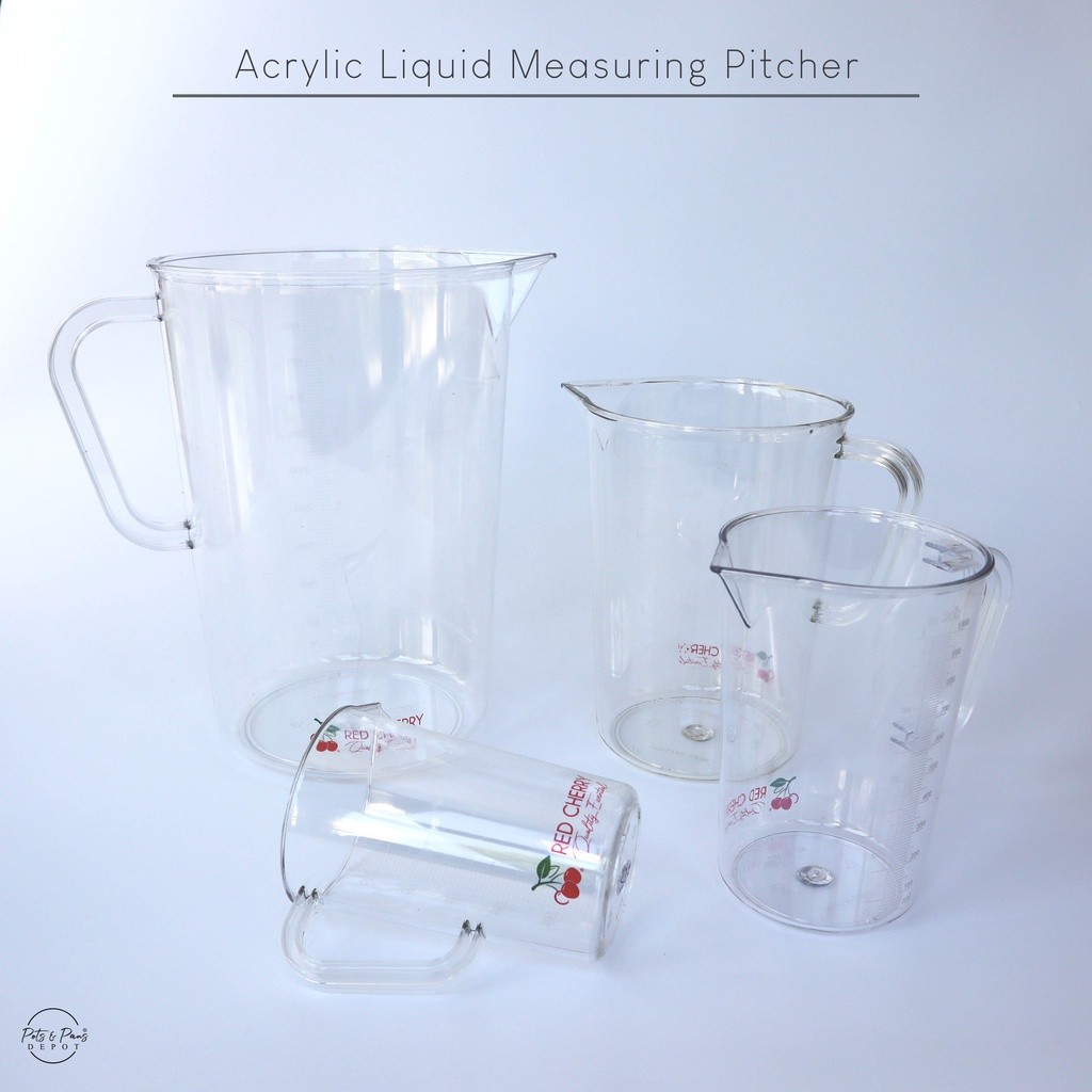 Red Cherry Acrylic Liquid Measuring Pitcher (2L-5L) | Shopee Philippines