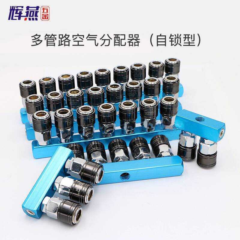 Pneumatic Self-Locking Quick Multi-Port Air Aluminum Exhaust Plug ...