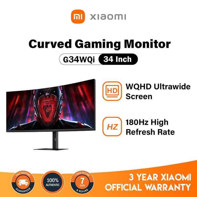 Xiaomi Redmi G34WQi 34 inch Curved Monitor Ultrawide VA Gaming Display ...