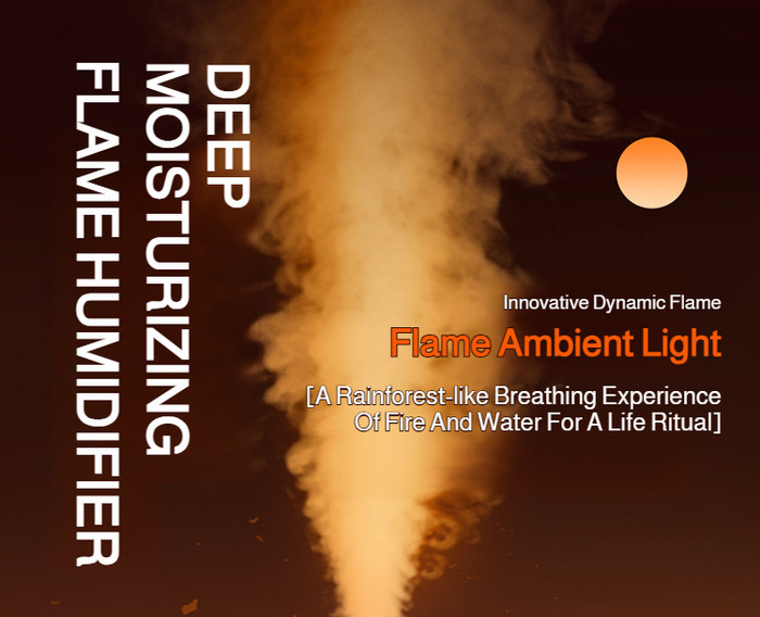 【Realistic Flame/Aroma Diffuser】Simulated Flame Humidifier with ...