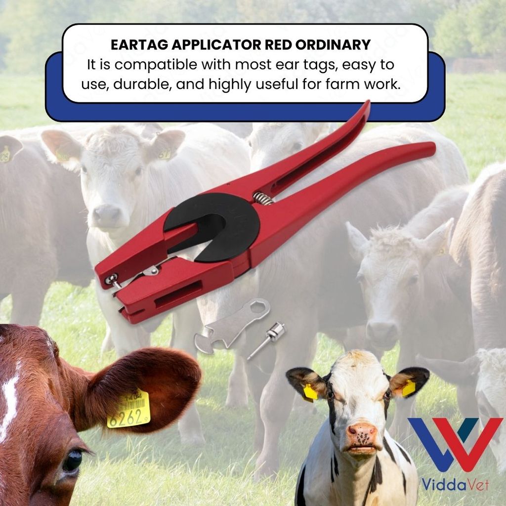 Red Ear Tag Applicator for Livestock Tagging and Farm Animal ...