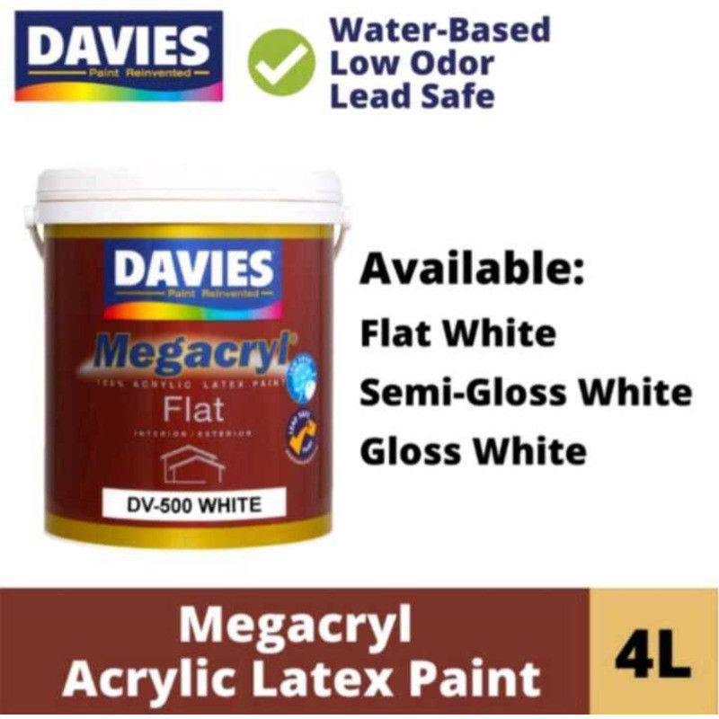 DAVIES MEGACRYL PREMIUM PAINT 1 GALLON FLAT | Semi-Gloss GLOSS LATEX ...