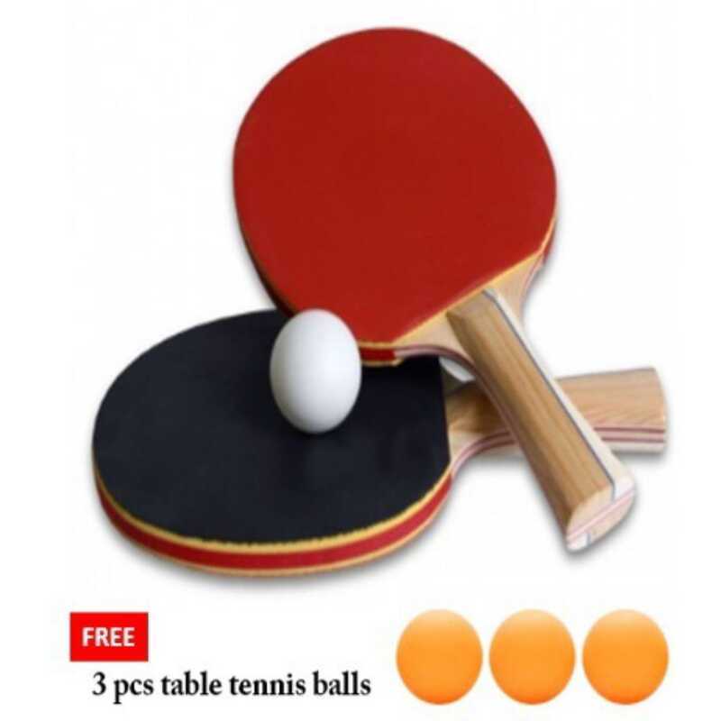 CHB Table racket Set two table tennis with double-sided rubber cross ...