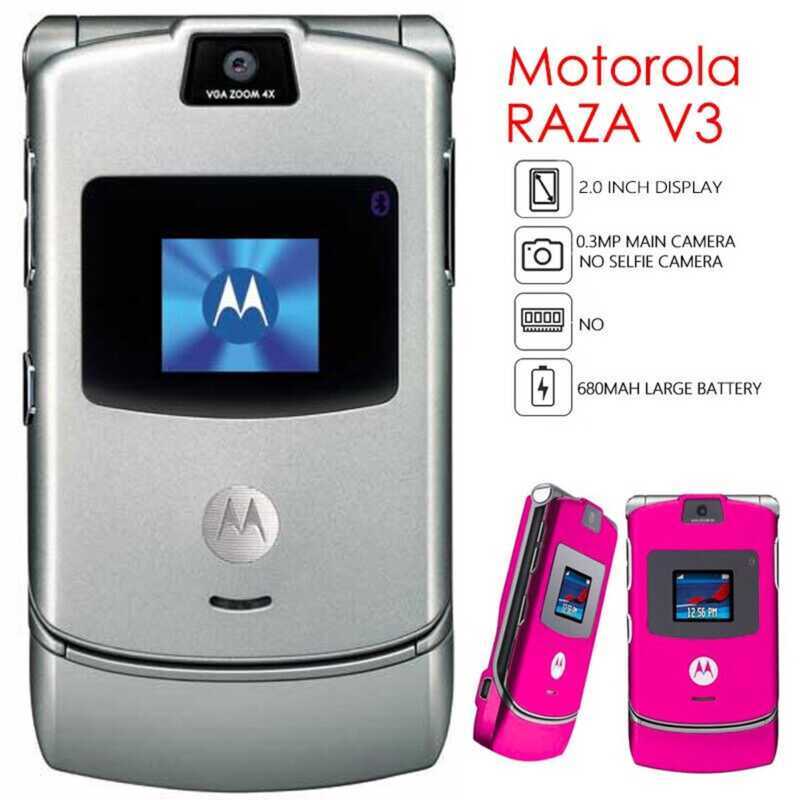 Original Motorola RAZR V3 MP4 Unlocked GSM 850/900/1800/1900 Flip ...